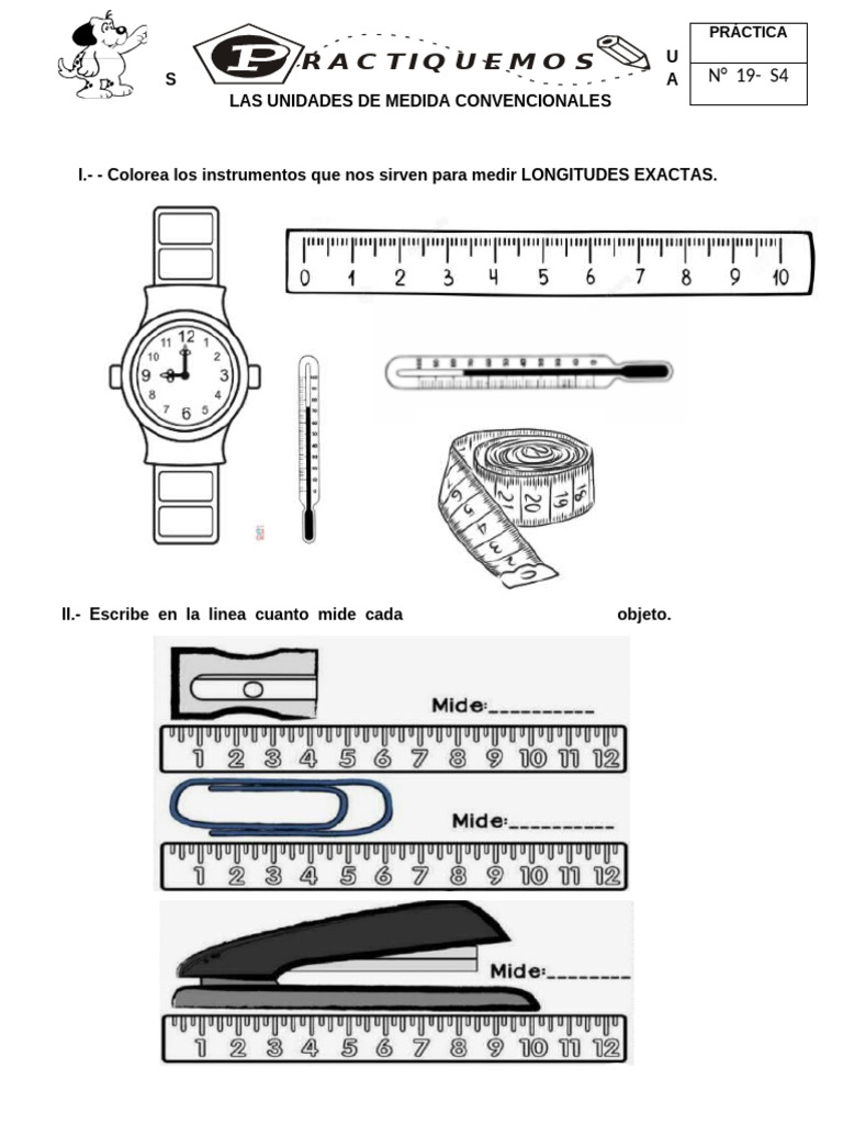 Práctica #19 Unidades de Medidas Convencionales | PDF