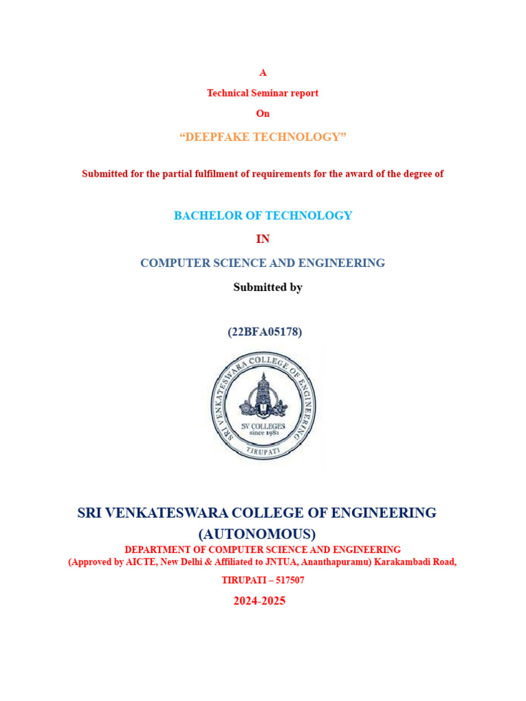 Jayanth Technicqal Semionor Report | PDF | Deep Learning | Social Media