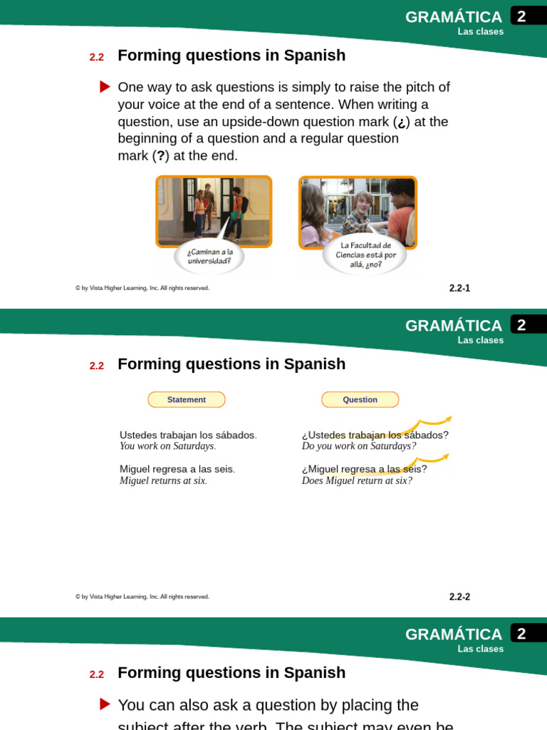 Spanish Question Formation Guide | PDF | Subject (Grammar) | Question