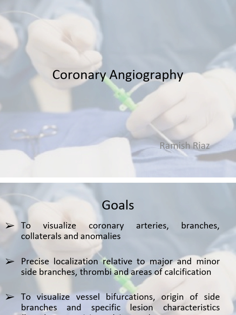 Coronary Angiography Overview Pdf Coronary Circulation Myocardial