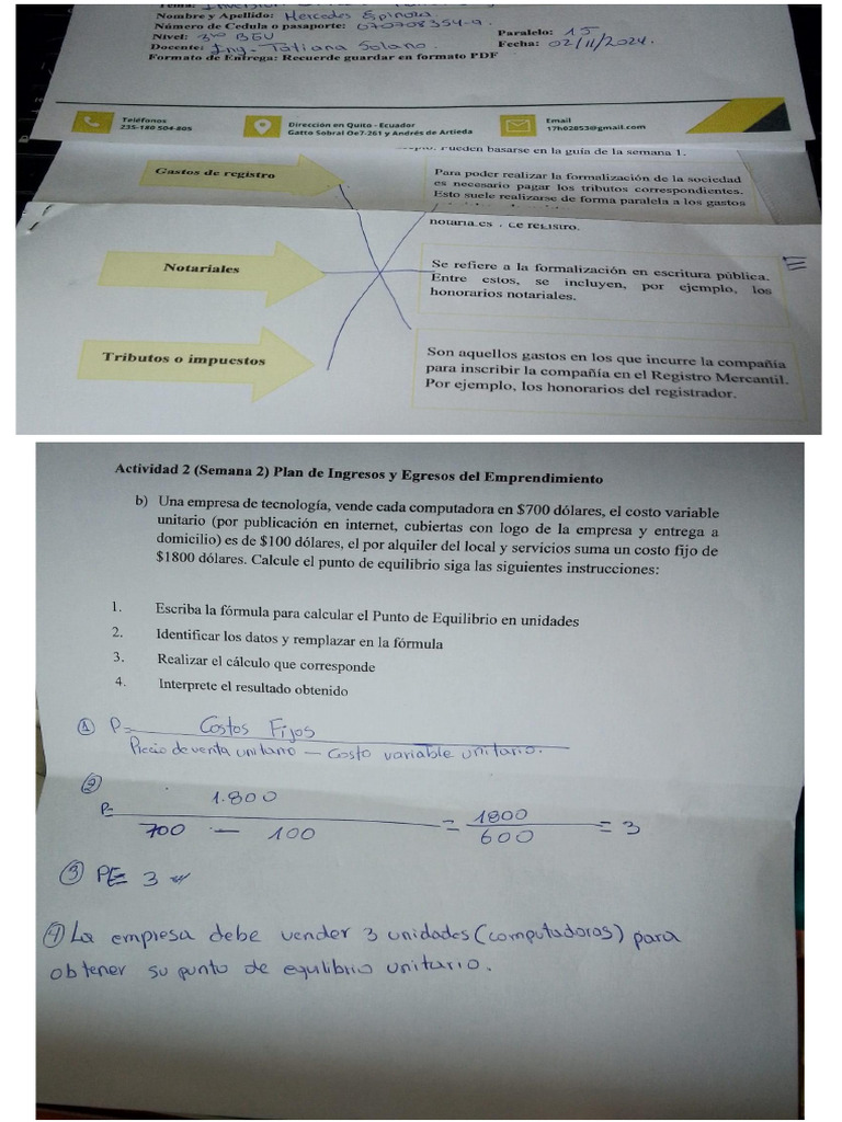 Deber de Emprendimientou3 | PDF