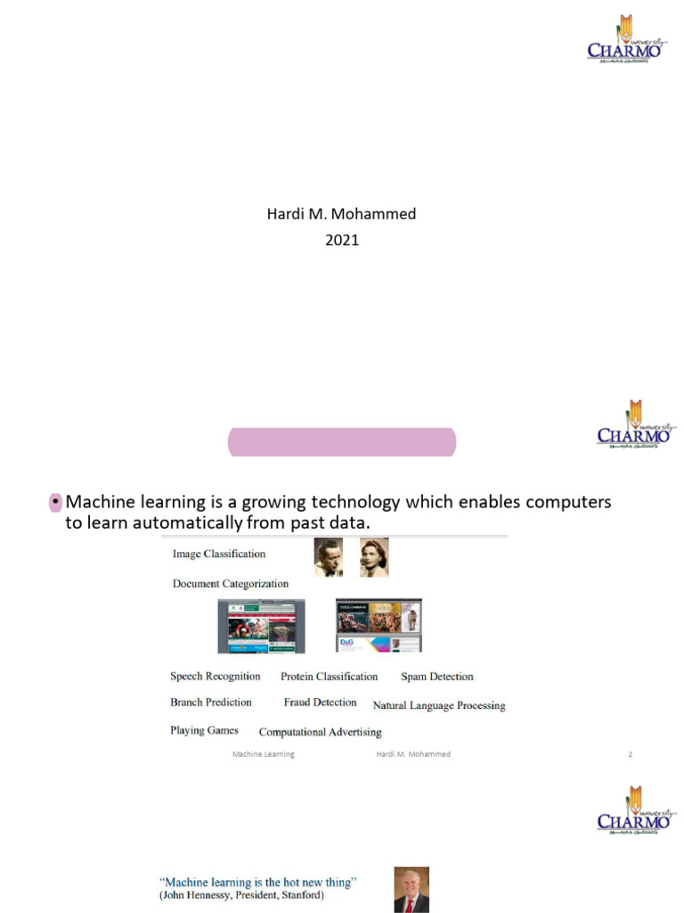 ML-Lect 1 | PDF | Machine Learning | Regression Analysis
