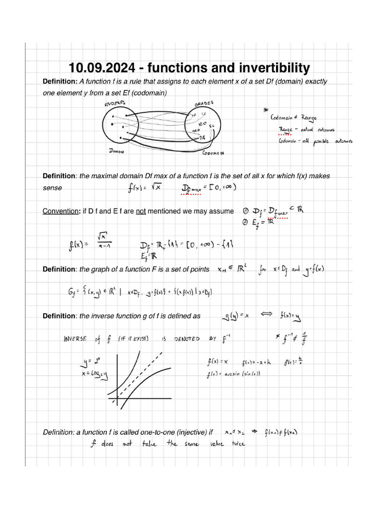 Functions and Invertibility | PDF