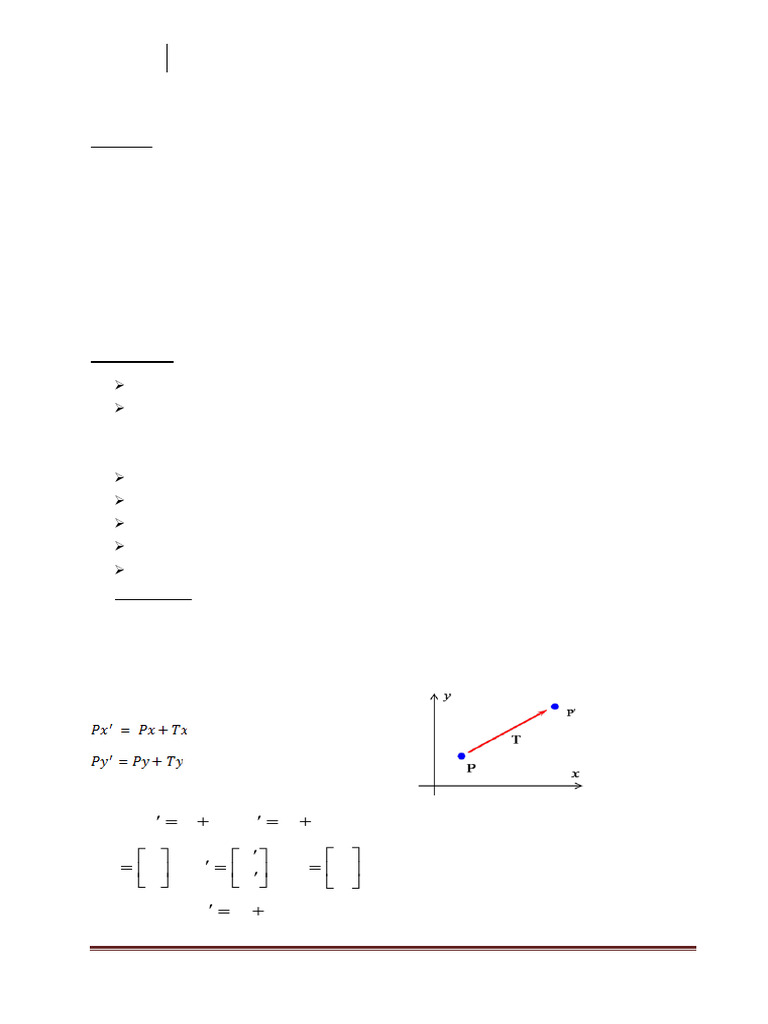 2D Geometric Transformations Guide | PDF | 2 D Computer Graphics ...