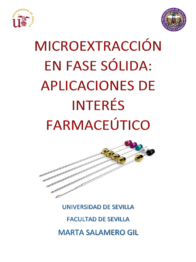 Microextracción en Fase Sólida Aplicaciones de Interea Farmaceutico ...