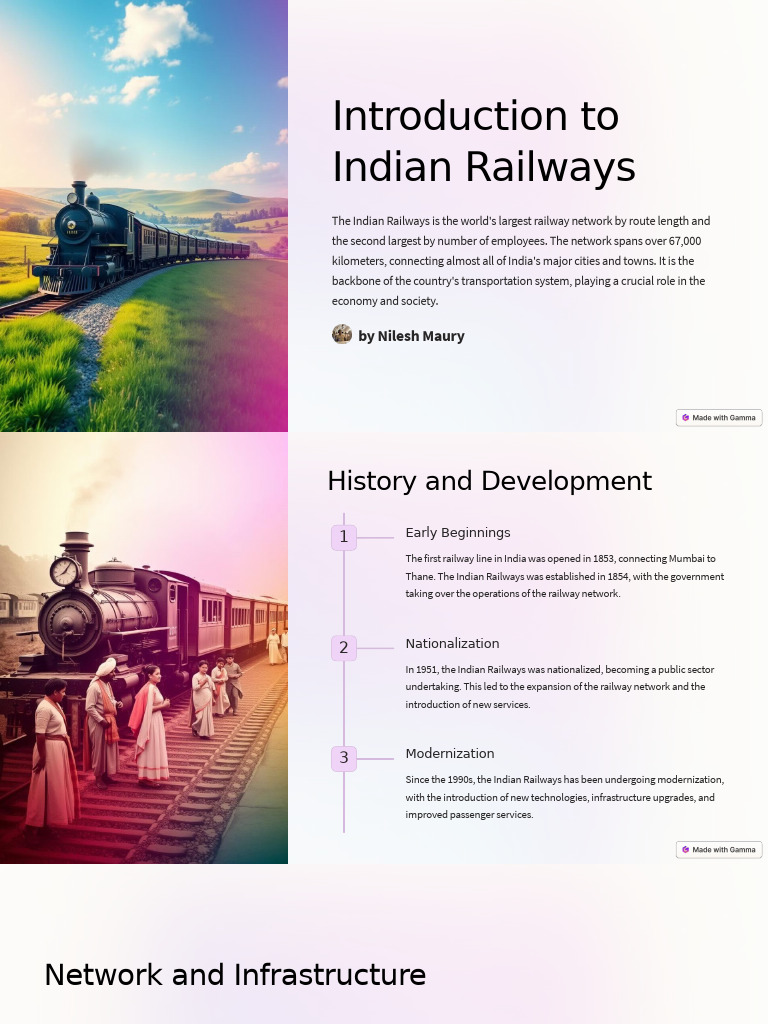 Introduction To Indian Railways | PDF | Rail Freight Transport ...