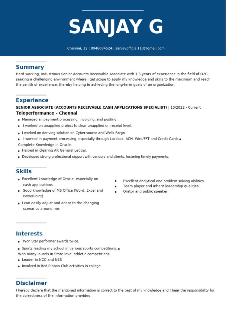 Sanjay G CV (2) - For Merge | PDF