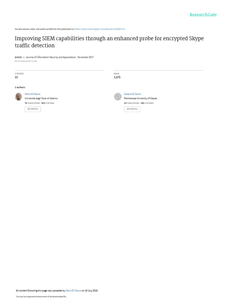 Improving SIEM Capabilities Through An Enhanced PR | PDF | Port (Computer Networking ...