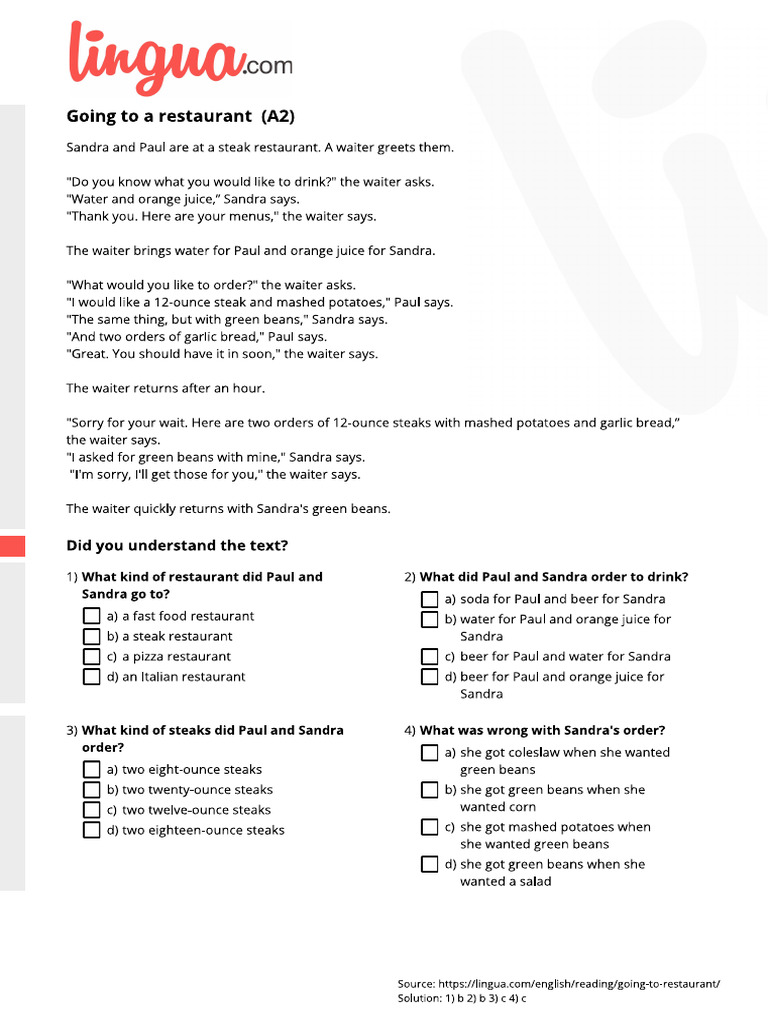 Restaurant | PDF