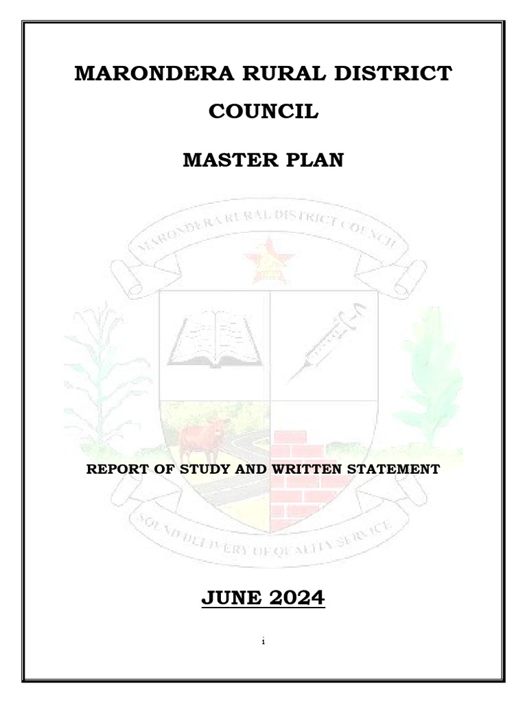 Marondera Rural District Master Plan 2024 | PDF | Urban Planning ...