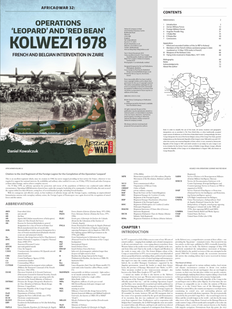 32 Operation Leopard and Red Bean Kolwezi 1978 | PDF