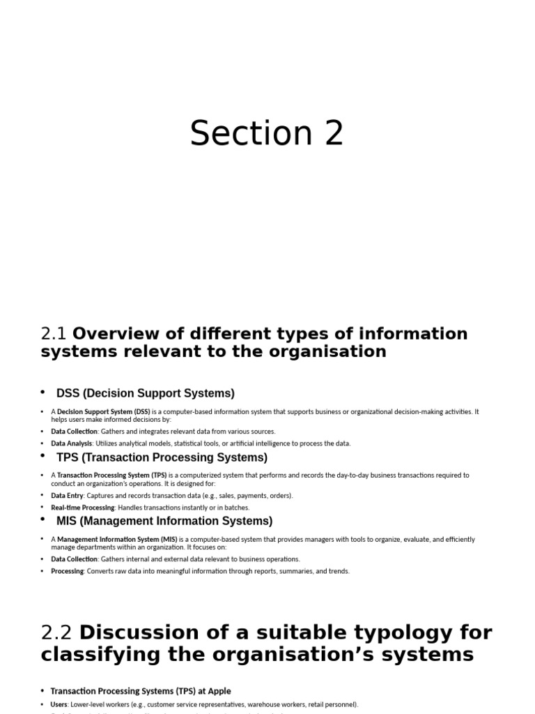 Section 2 | PDF | Decision Support System | Computing