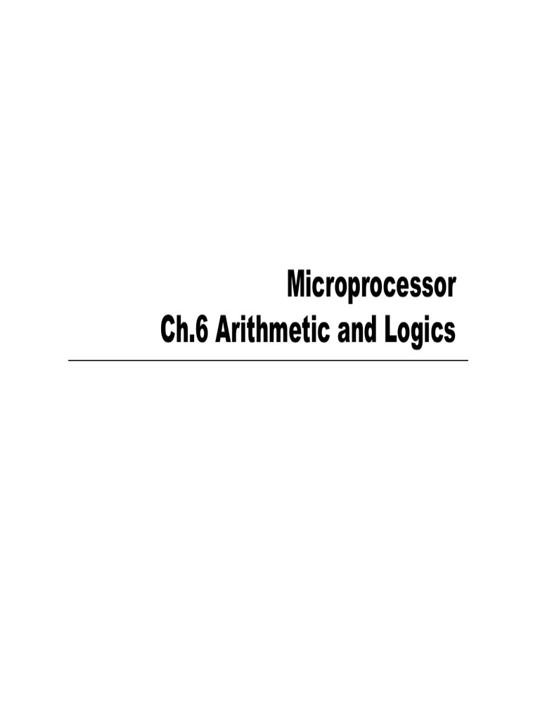 Microprocessor Arithmetic Instructions | PDF | Binary Coded Decimal | Mathematical Notation