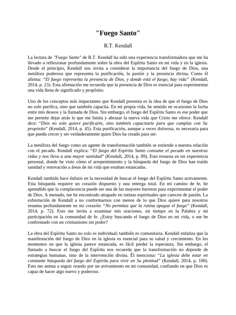 Fuego Santo: Transformación Espiritual | PDF | Amor | espíritu Santo