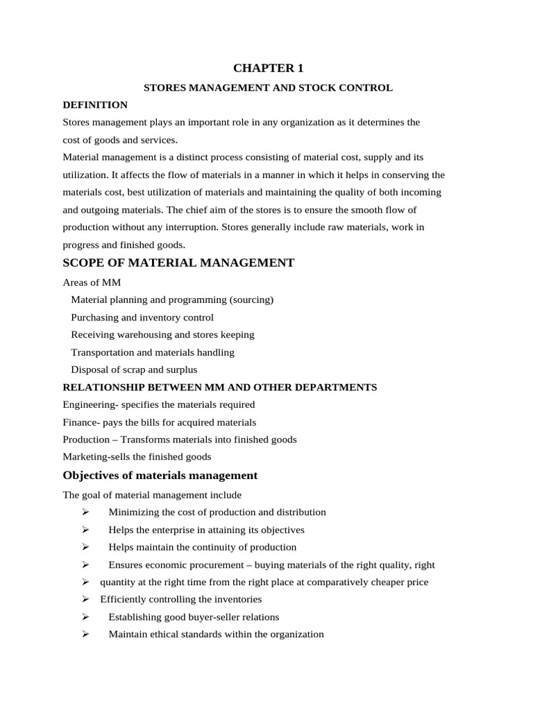 Functions of Store Keeping | PDF | Warehouse | Inventory