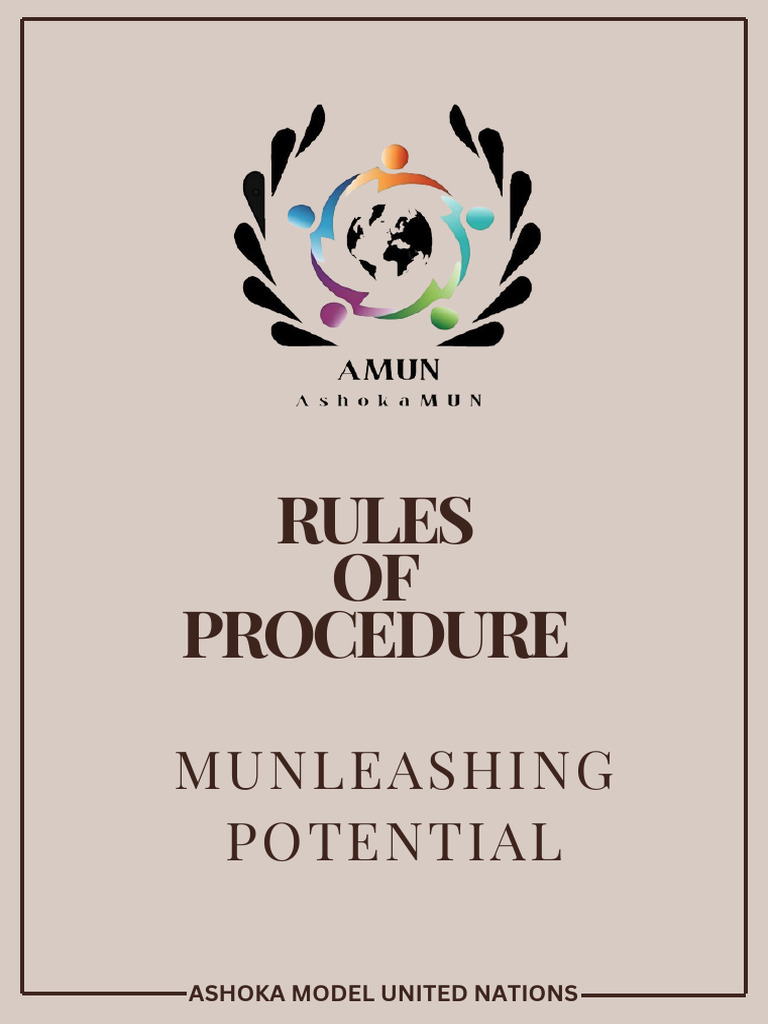 RoP AMUN 2024 | PDF | Committee | Government