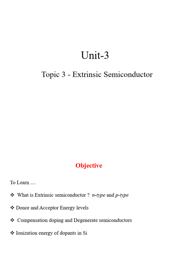 Energy Band Diagrams of Extrinsic Semiconductors | PDF | Doping ...