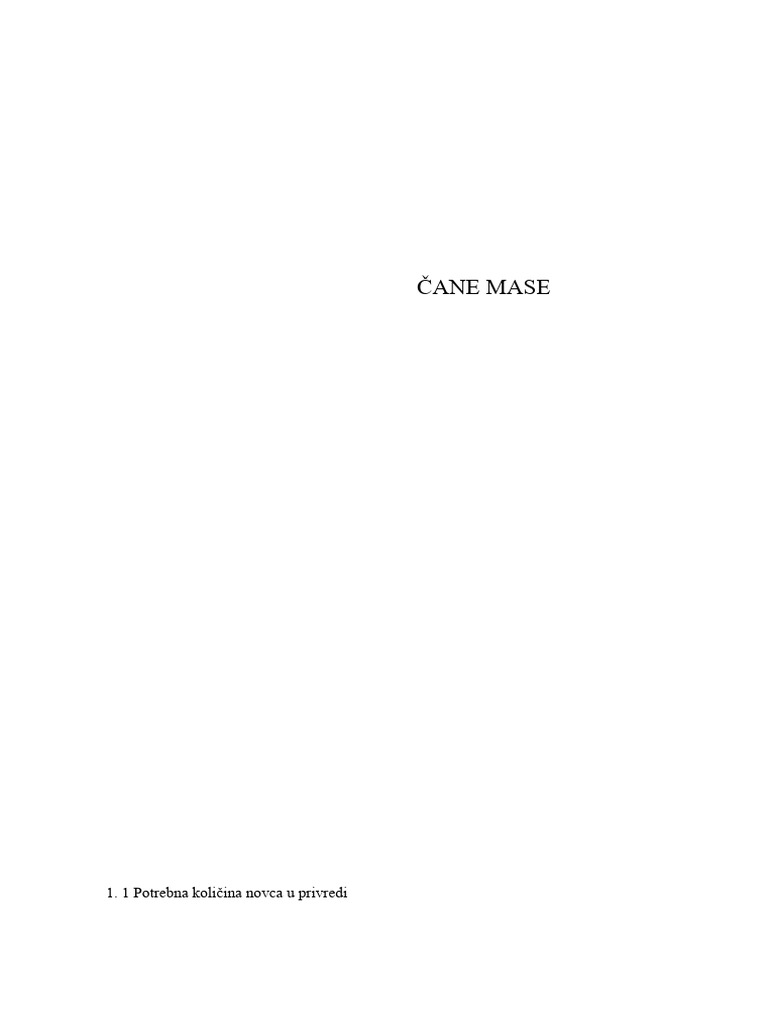 Kreiranje Novcane Mase | PDF