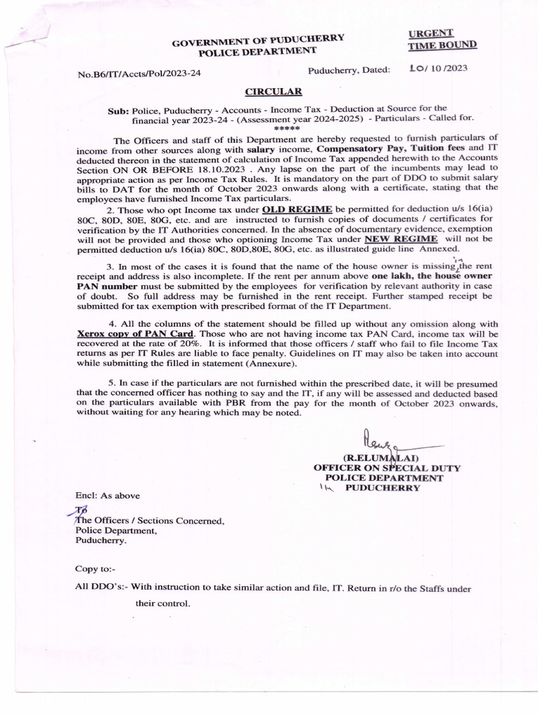 Income Tax Deduction at Source - 2023-24 - (Assessment Year 2024-2025 ...