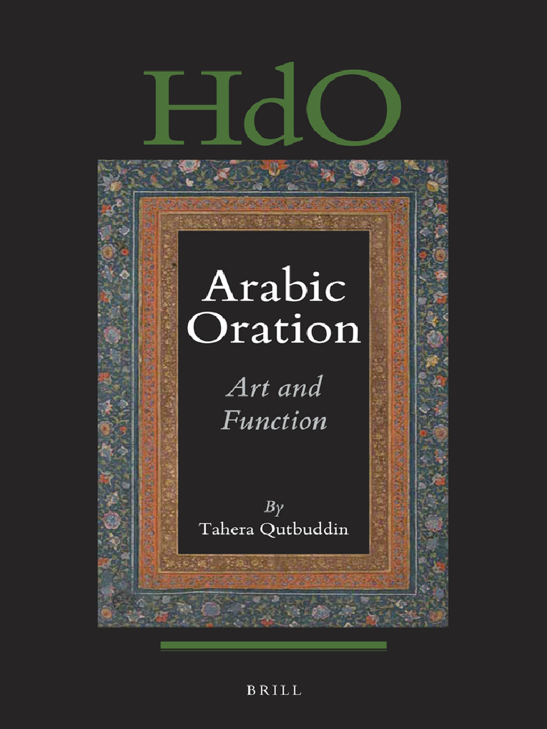 Arabic Oration - Art and Function (Handbook of Oriental - Tahera ...