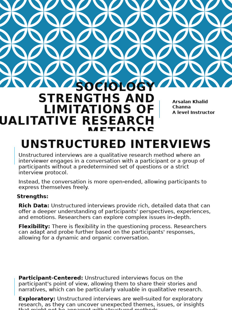 Strengths and Limitations of Qualitative Research Methods | PDF ...
