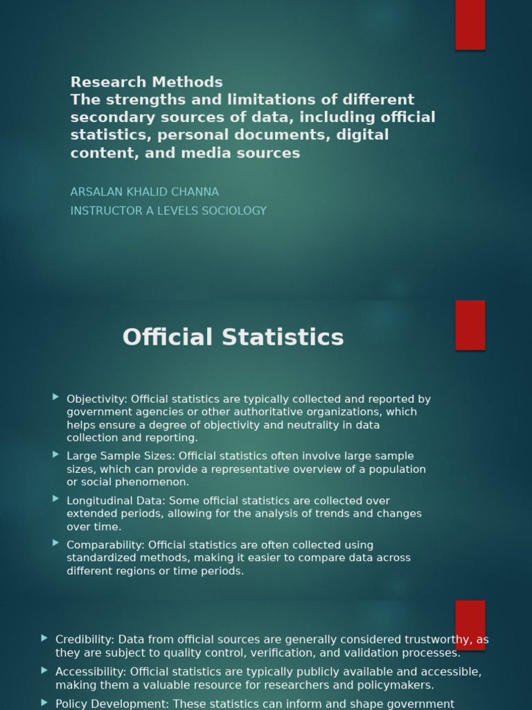 Strengths and Limitations of Secondary Data | PDF | Statistics ...