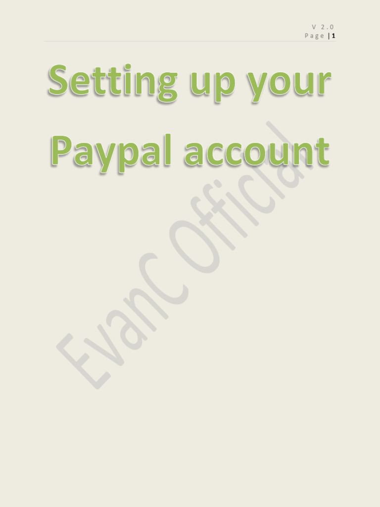Setting Up Paypal | PDF