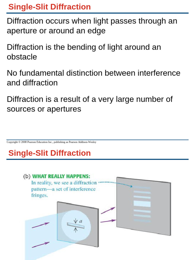 Lecture 11b Diffraction Pdf Diffraction Wavelength