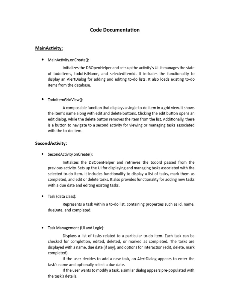 Assignment 1 Code Documentation | PDF | Software | Computer Data