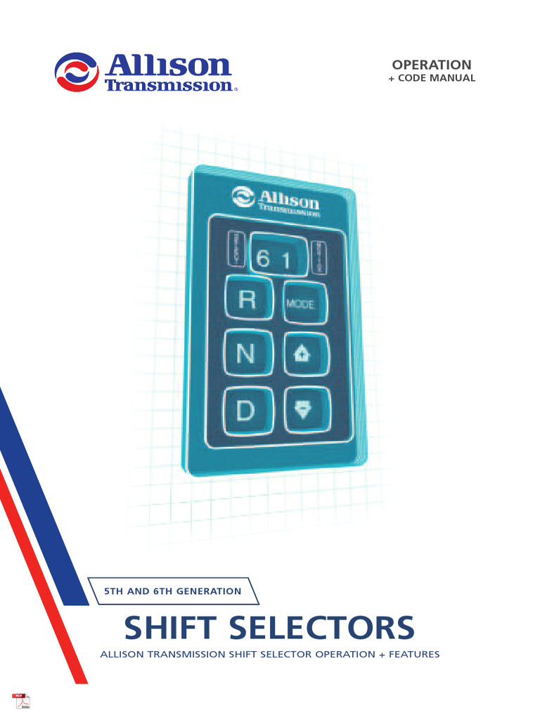 Allison 5 - 6th Gen - Shift Selectors Manual | PDF | Vehicles | Vehicle ...