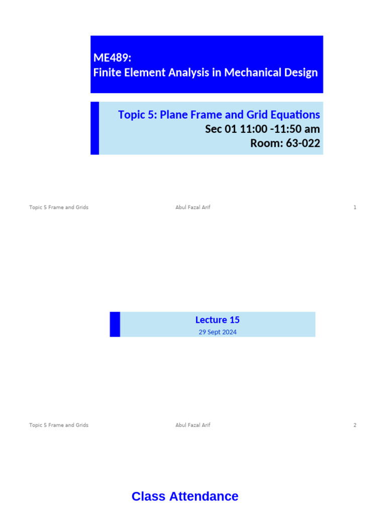 ME489 T5 L15 Frames | PDF | Mechanics | Mechanical Engineering