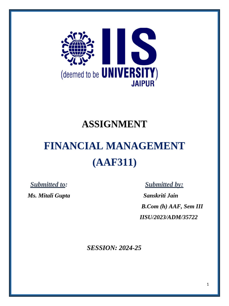 Financial Market Home Assign. Aaf313 | PDF | Securities (Finance) | Stocks