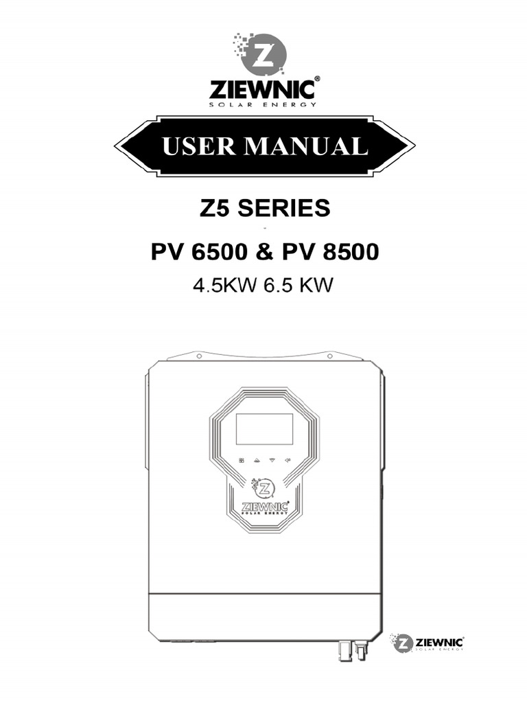 Z5 Series PV6500-8500 4.5 6.5 KW | PDF
