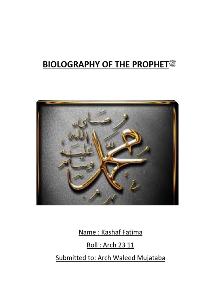 Biography of Holy Prophet SAW | PDF | Muhammad | Quran