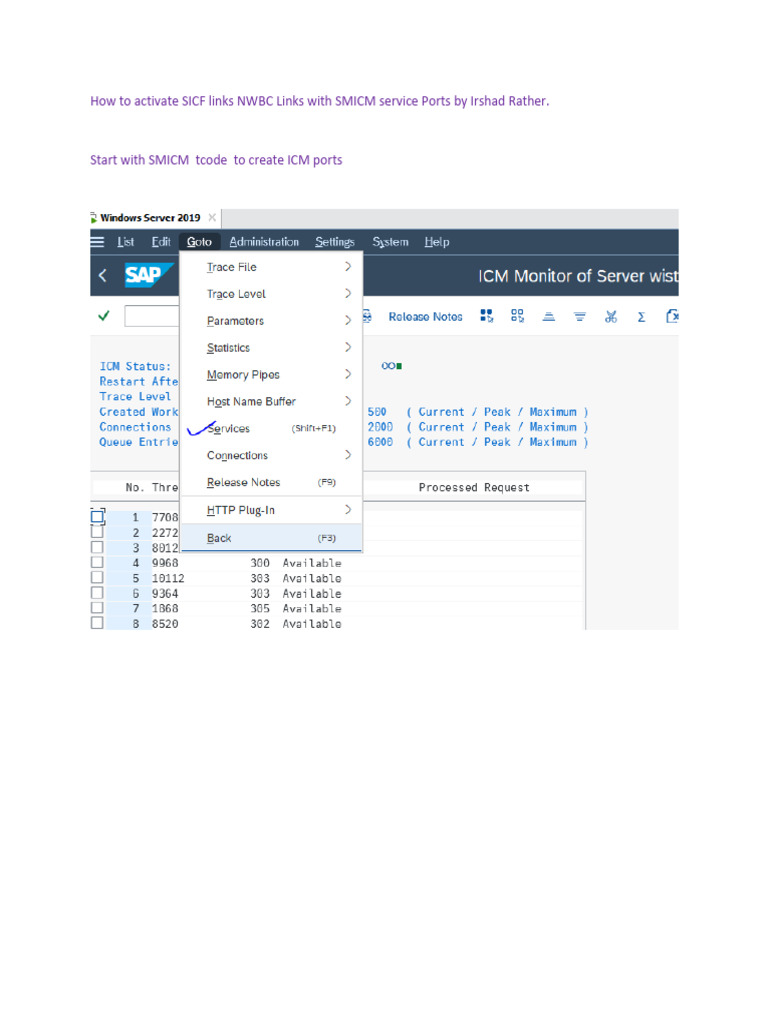 SMICM Service Ports | PDF