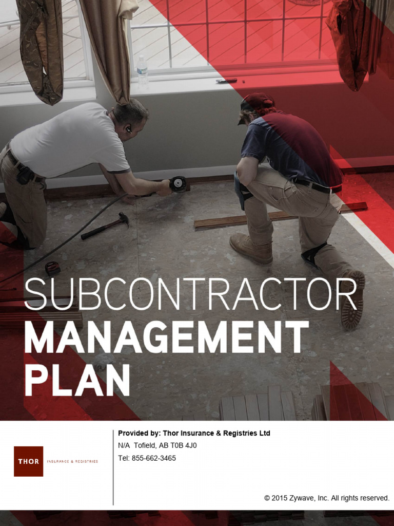 Subcontractor Management Plan Sample | PDF | Liability Insurance ...