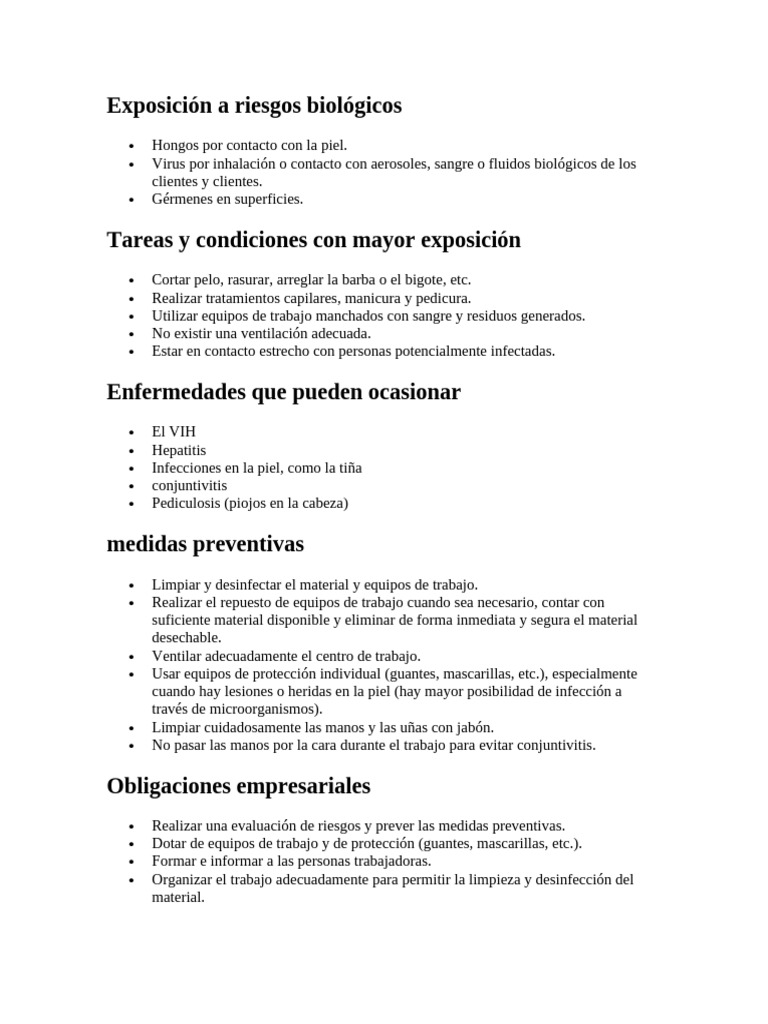 Exposición A Riesgos Biológicos Mapa Conceptual | PDF | Infección | VIH