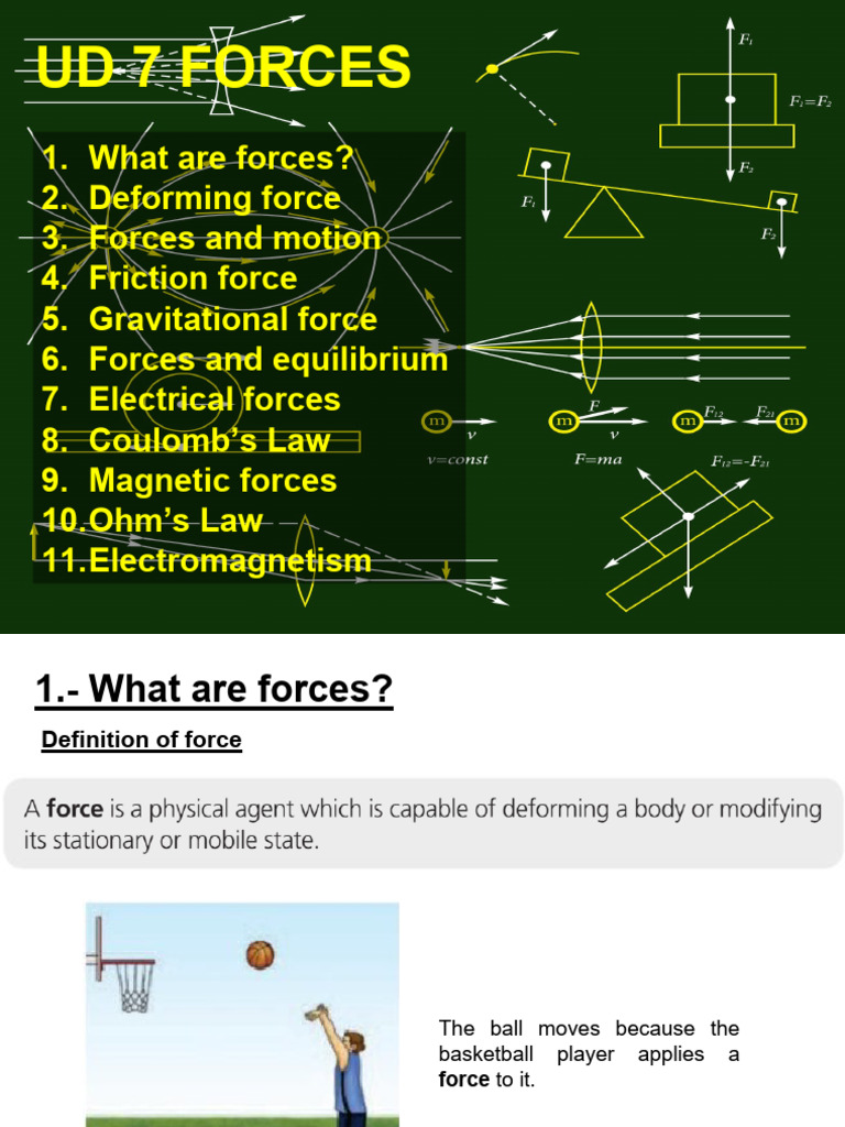 UD 7 FORCES Presentación | PDF | Force | Electric Charge