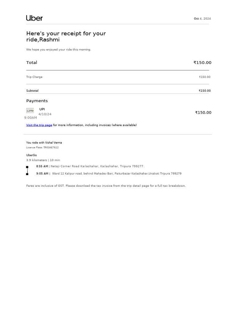 Uber-Bill MORNING | PDF