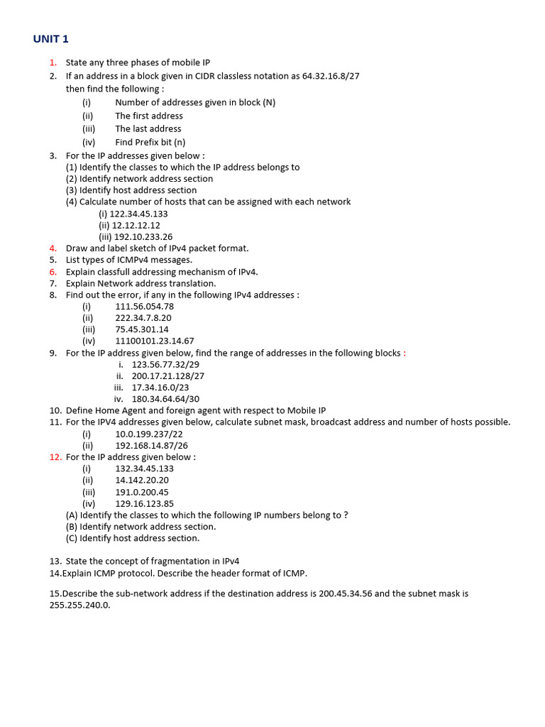Acn-Qb-Unit 1 | PDF | Teaching Methods & Materials