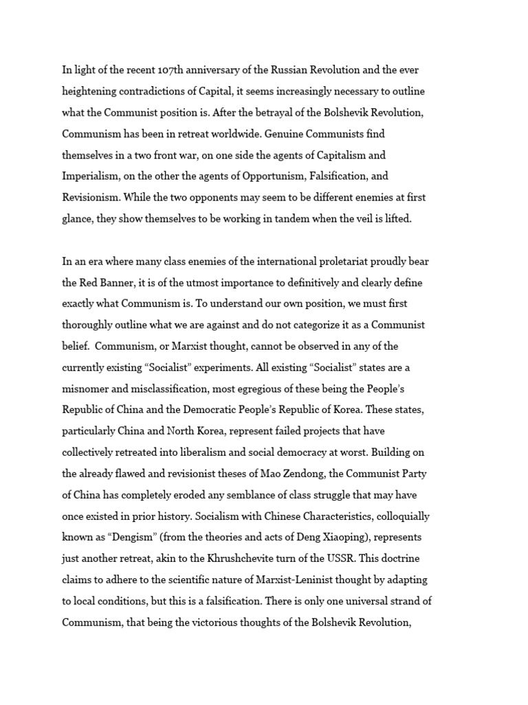 Fundamental Developments of Communism | PDF | Communism | Karl Marx