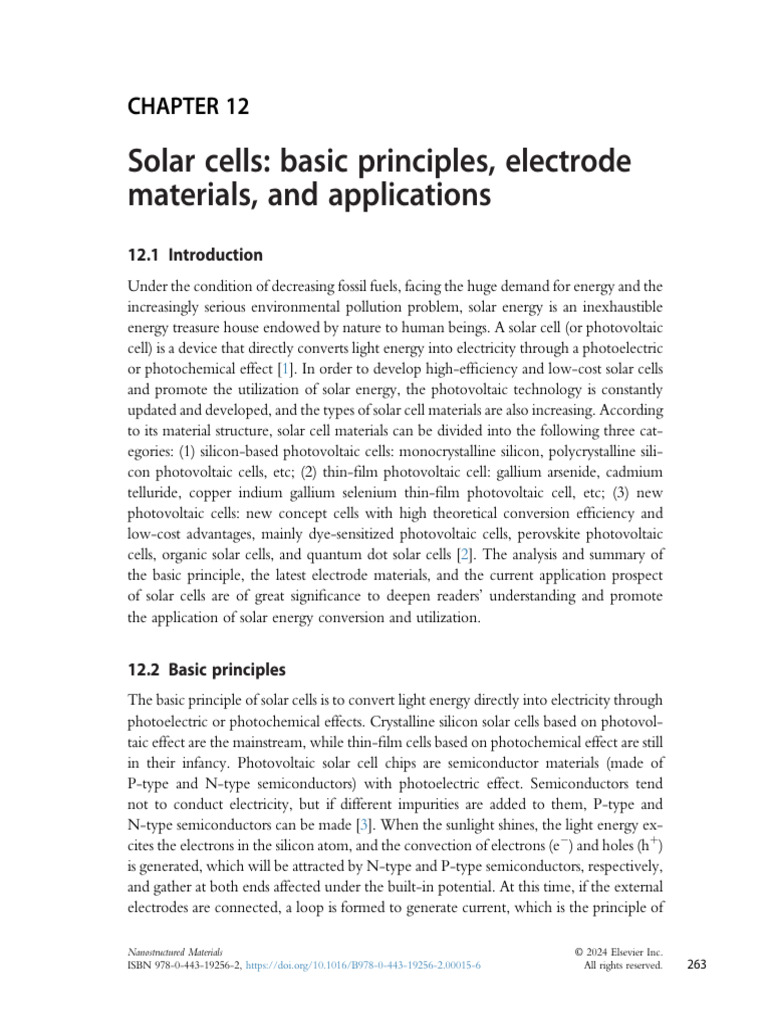 Solar Cells Basic Principles | PDF | Solar Cell | Photovoltaics