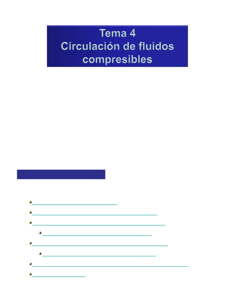 Tema 4. Circulación Fluidos Compresibles Parte 1 | PDF | Gases | Dinámica (Mecánica)