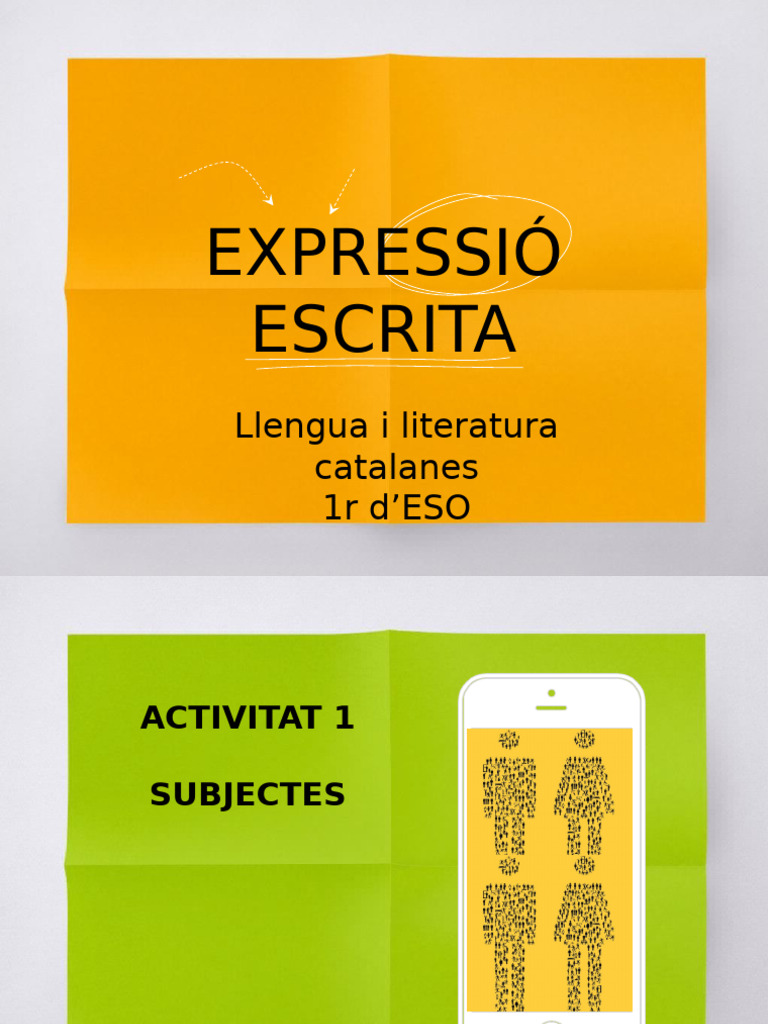Expressió Escrita - Activitats II | PDF