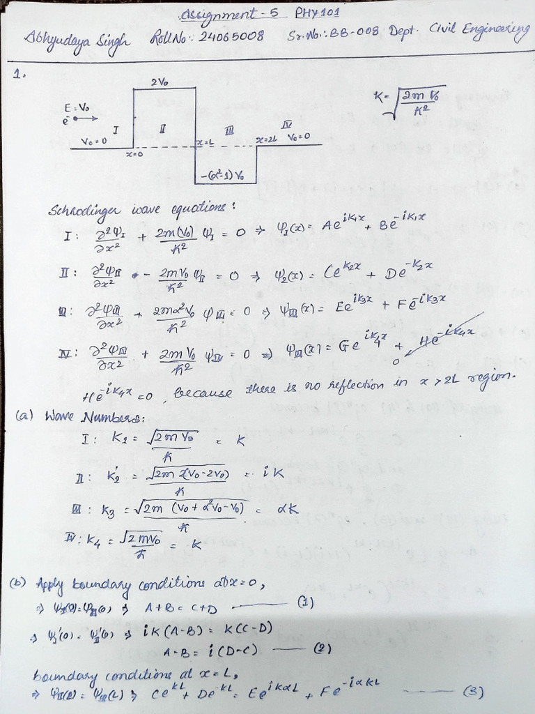 Phy101 Assign5 Iitbhu | PDF