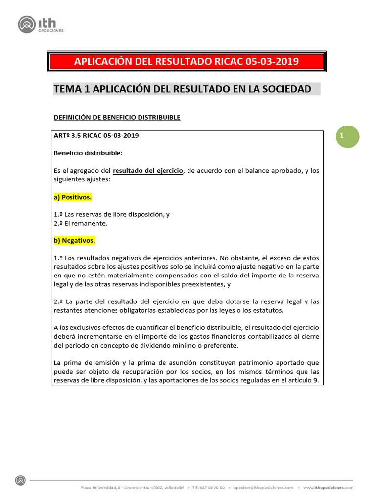 Unidad 7 Aplicación Del Resultado | PDF | Dividendo | Compartir (Finanzas)