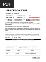 U.S. DOT Service Animal Air Form | PDF | Animals And Humans