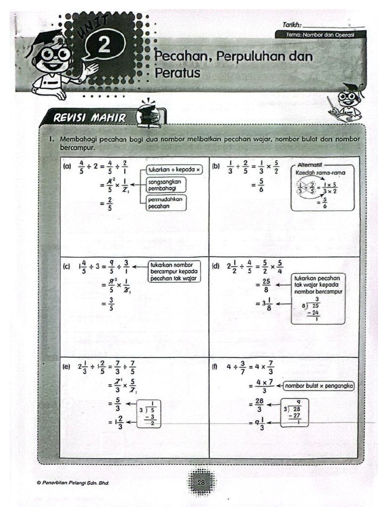 Tahun 6 Bahagi Pecahan | PDF