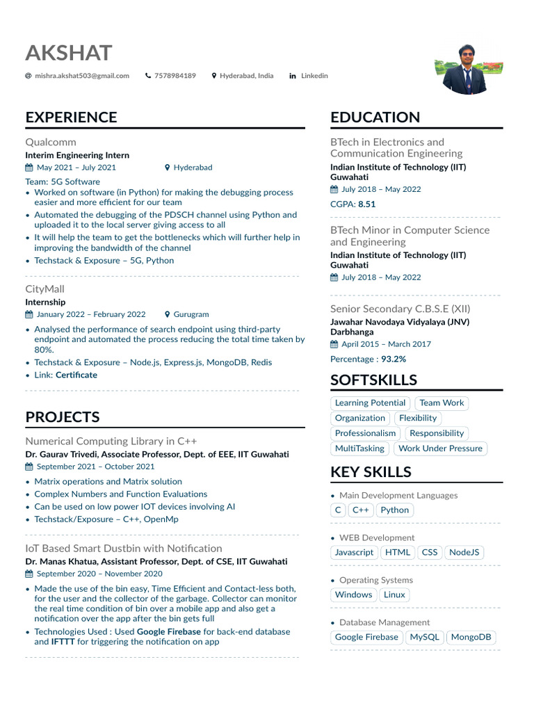 Akshat Resume | PDF | Information Technology | Computer Science