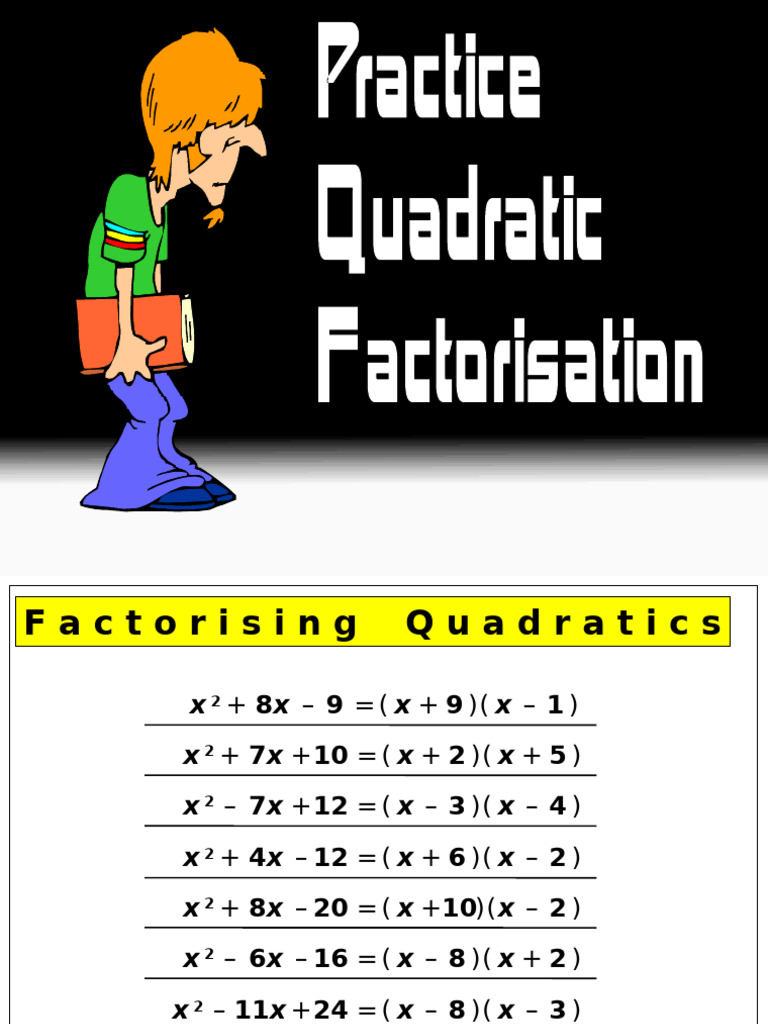 Factorising Quadratics Starter | PDF